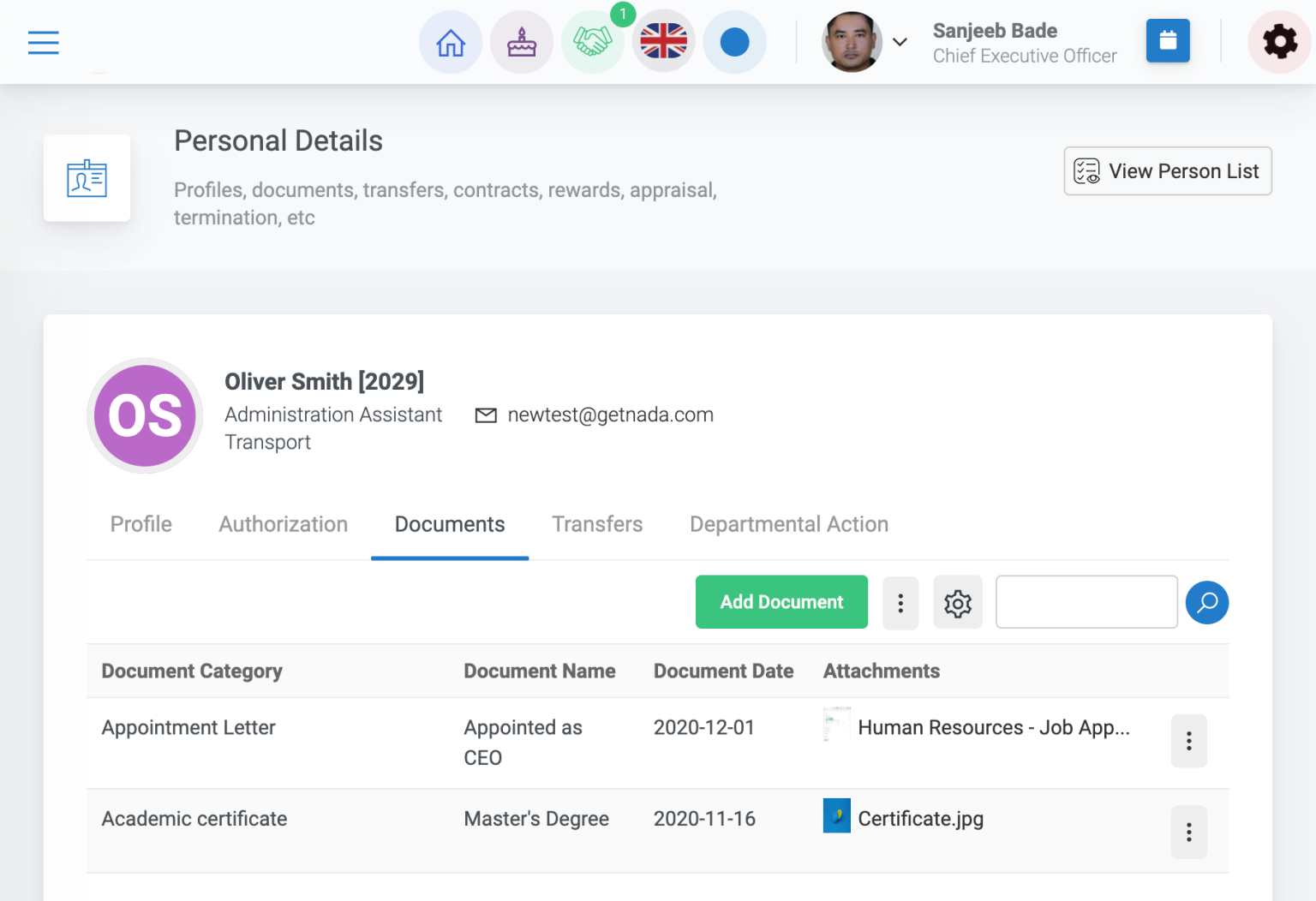HR Management System - Tulips Technologies